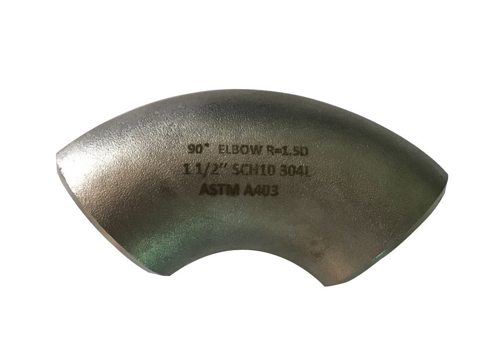 90 degree Elbow SS304 Butt Weld Pipe Fitting ASTM A403 1 1/2" Sch10