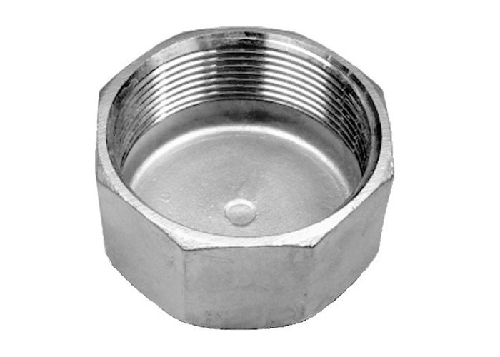 304 Stainless Steel Octagon Cap Npt Bsp Bspt Threaded 1" Inch Ansi Standard