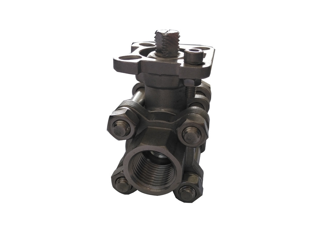 DN50 High Mounting Pad ISO 5211 Flanged BALL VALVE CF8 Class Manual or ...