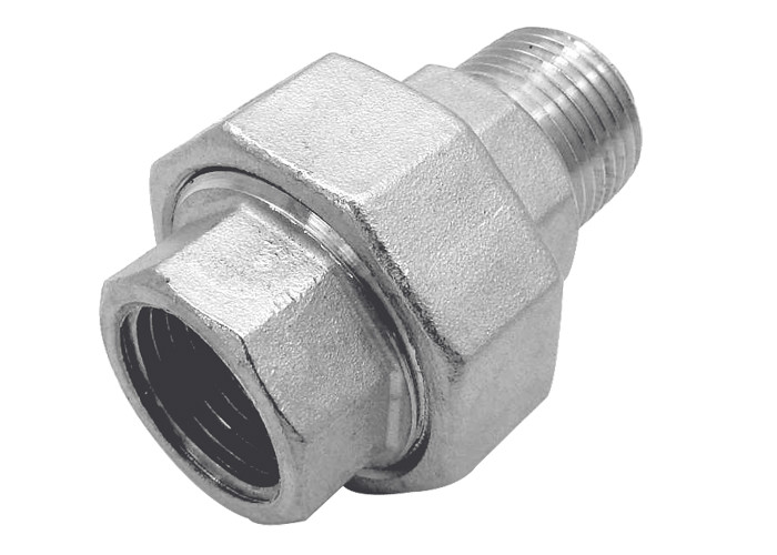 1-1/2" inch 316 stainless steel MF npt, bsp, bspt threaded union with ...