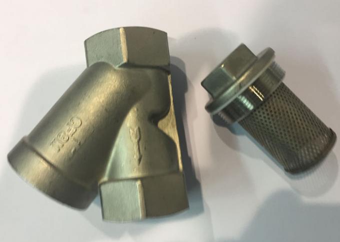 SS 304 Stainless Steel Y Strainer , easy clean mesh filter Y Type Strainer