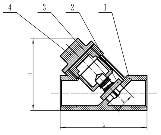 1 - 1/2" 304 Stainless Steel Y Check Valve Jis, Astm, Ansi Standard 800 WOG