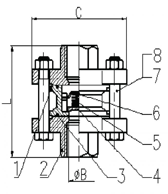 3pc 316 Stainless Steel Check Valve DIN 2999 threaded 1000 PSI